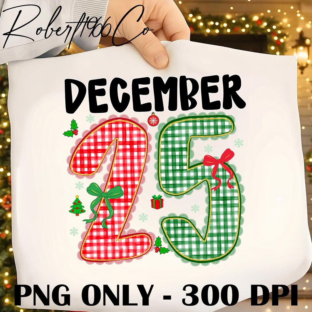 Distressed December 25 PNG, Christmas Png, Vintage Christmas Png, Retro ...