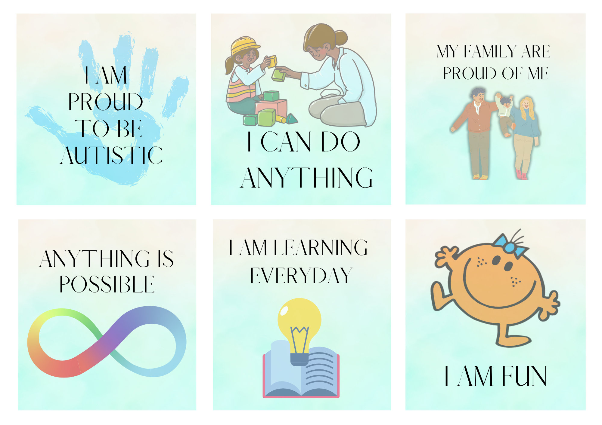 24 Affirmation Cards for Autistic Toddlers - Etsy Australia