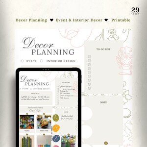 Decor Planning Template Digital Template Printable Template Event ...