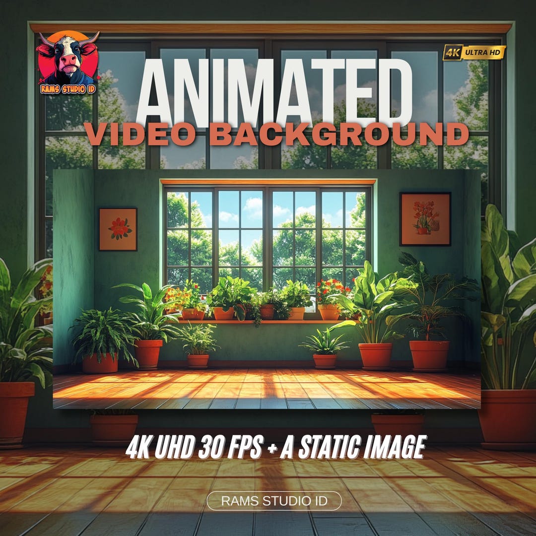 Animated Loop Background | Nature Inspired Cozy Interior | Seamless ...