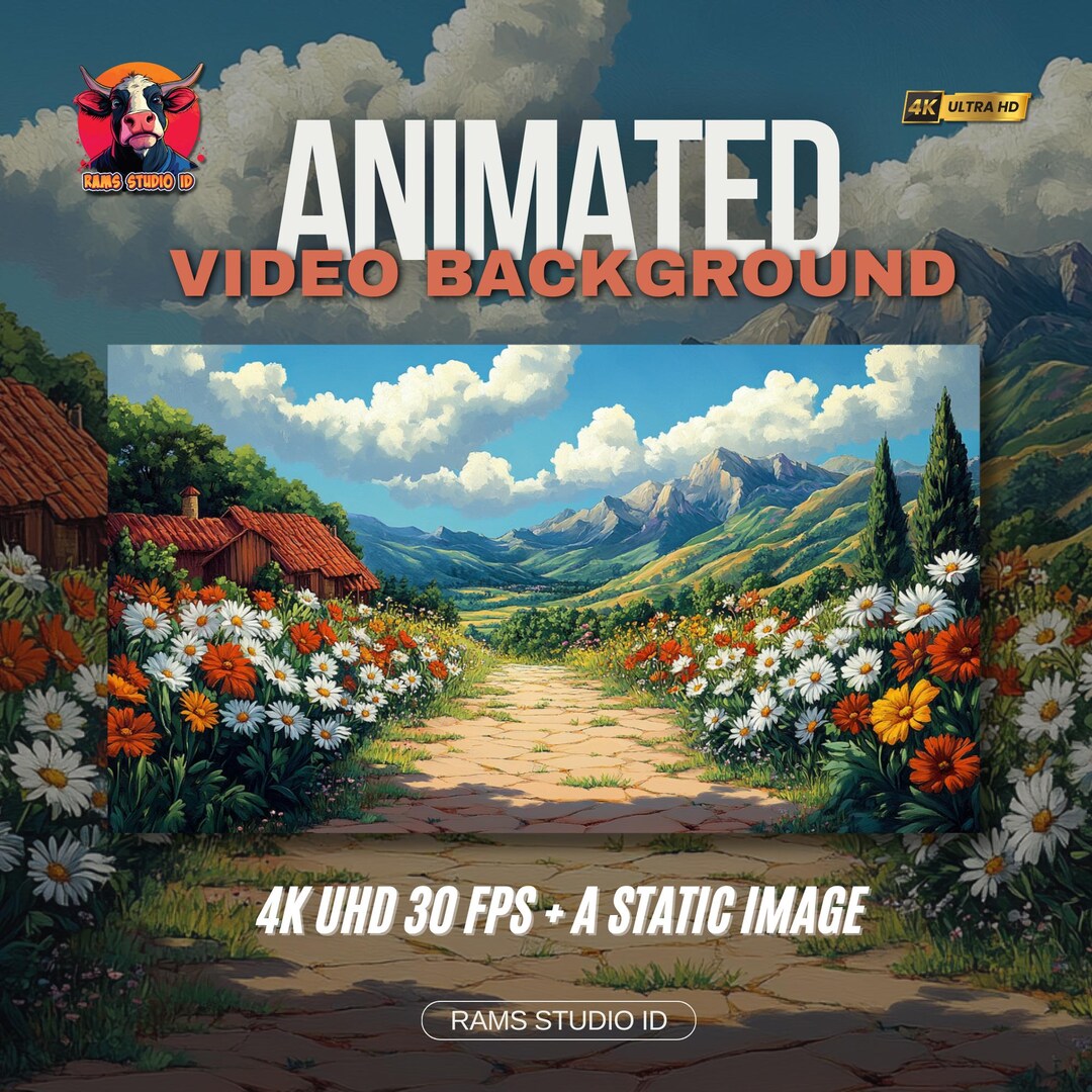 Animated Loop Background | Spring Trail Wildflowers and Mountain Views ...