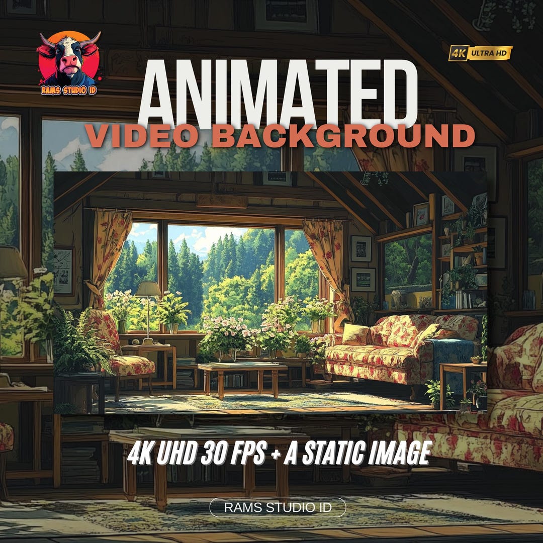 Animated Background | Rustic Living Room With Nature Outside – Twitch ...
