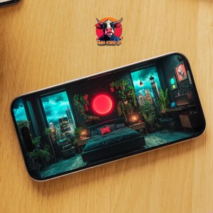 Neon Bedroom Animated Stream Background: Skyline View (UHD MP4) - Etsy