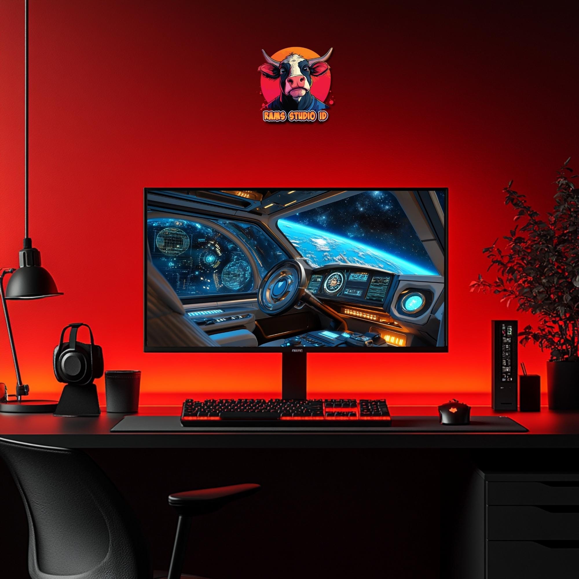 Animated Virtual Background of Spaceship Cockpit Overlooking Earth ...