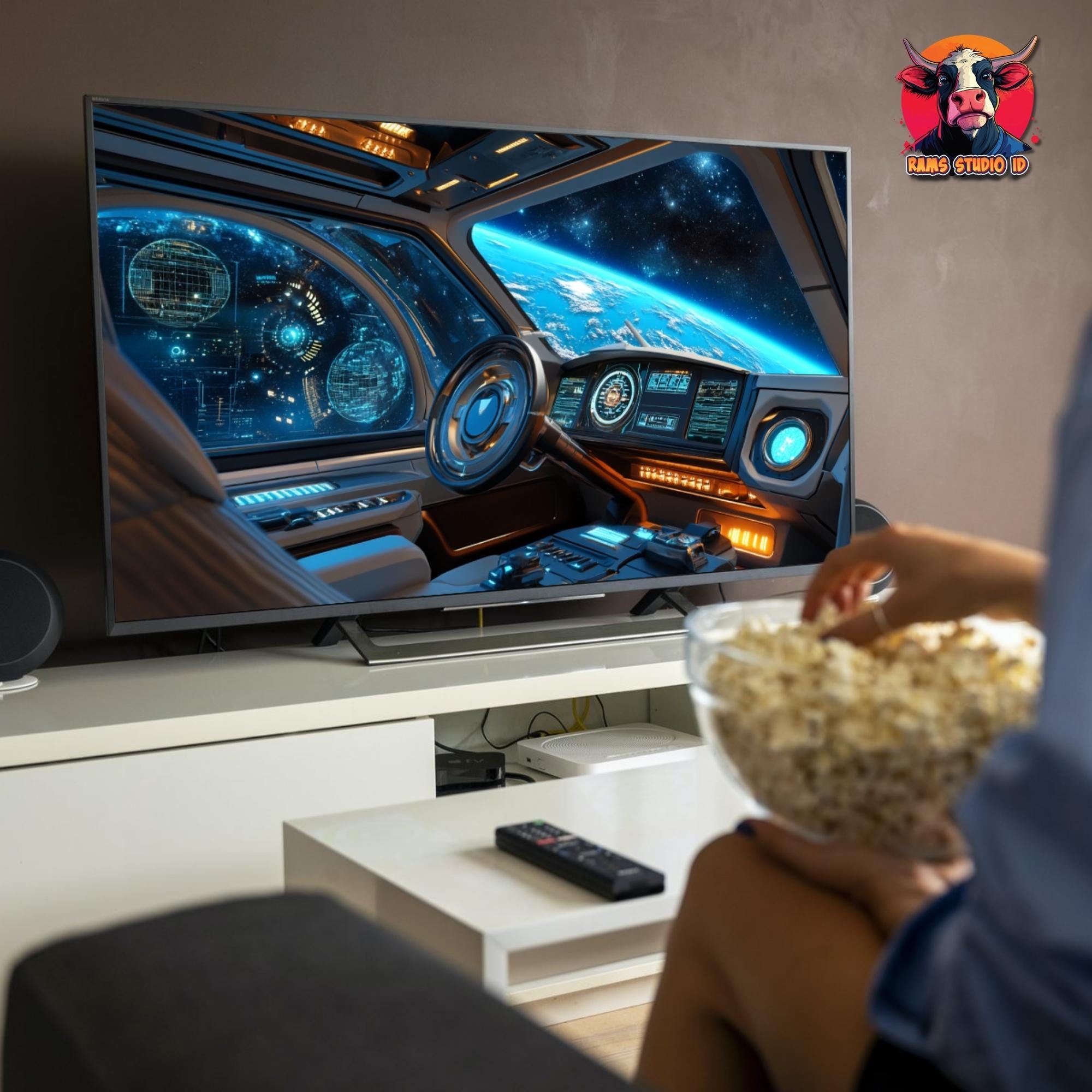 Animated Virtual Background of Spaceship Cockpit Overlooking Earth ...