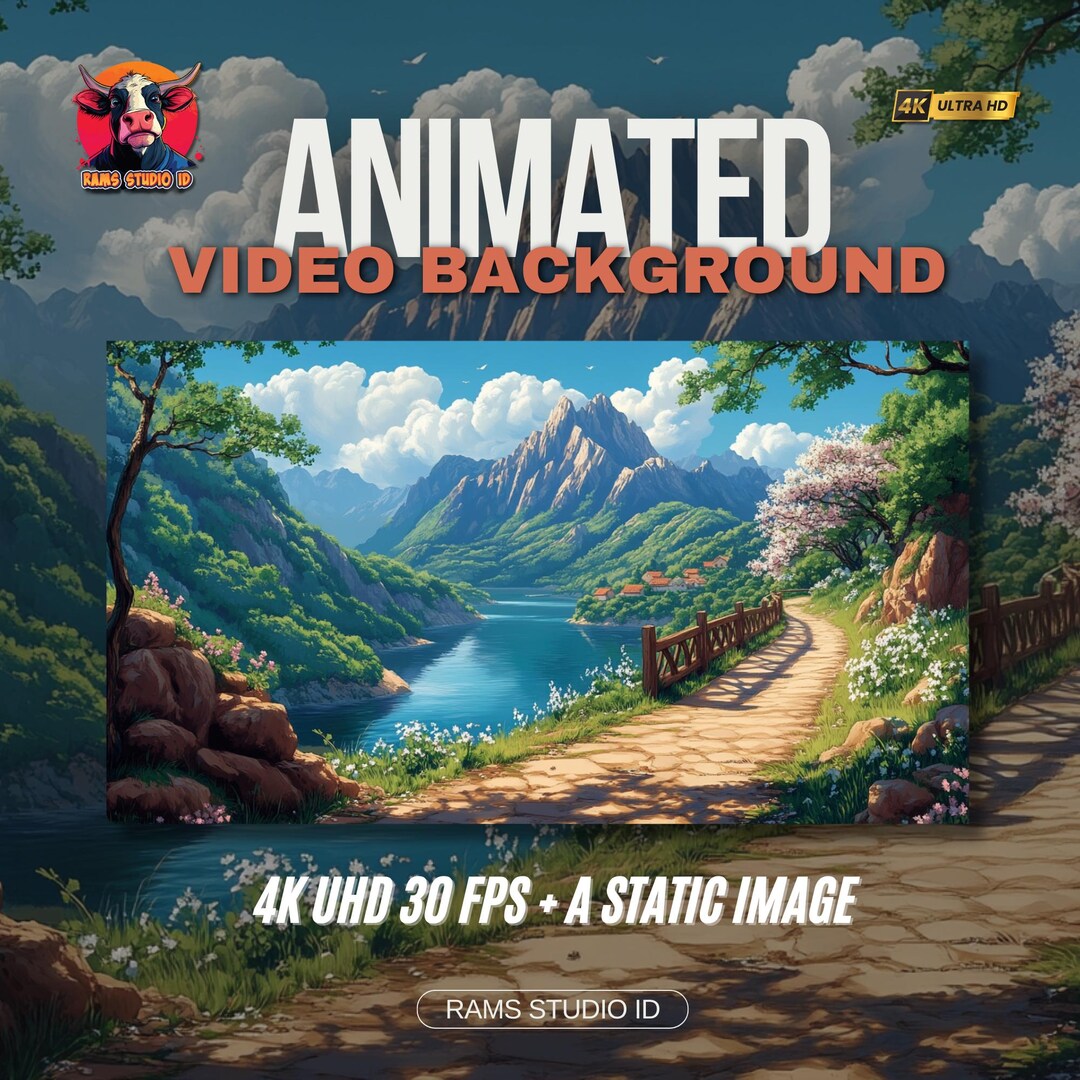 Animated Loop Background | Spring Landscape by the Lake | Seamless ...