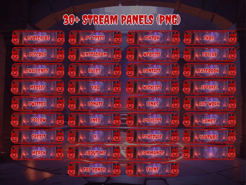 Occult Ritual Room Twitch Stream Overlay Pack: Animated Gothic ...