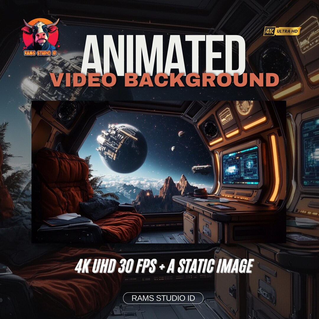 Animated Loop Background of Futuristic Cabin With a Galactic View | Seamless Looping Video ...