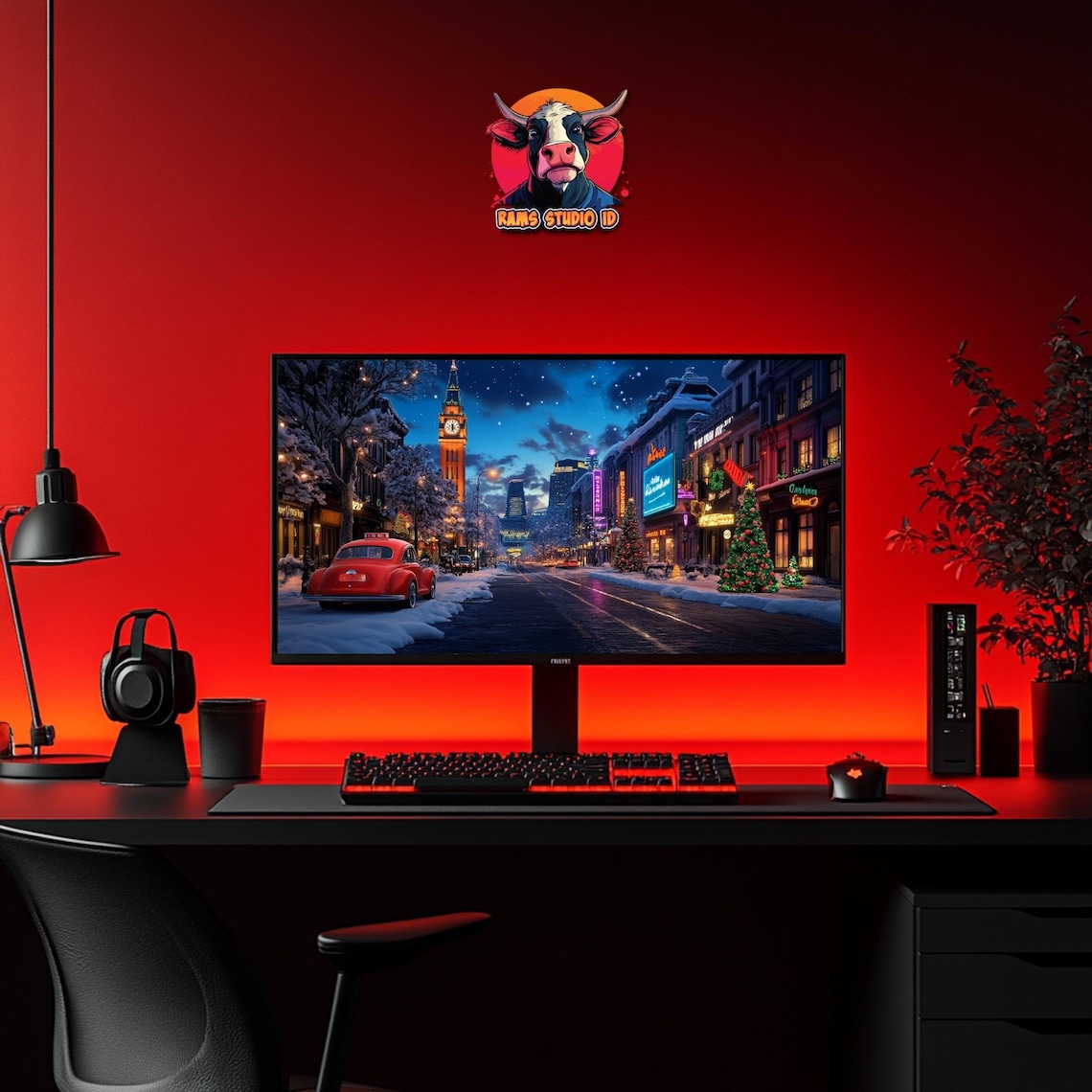 Animated Video Background City Street in Winter Seamless Looping ...