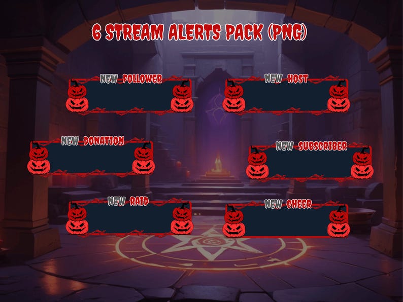 Occult Ritual Room Twitch Stream Overlay Pack: Animated Gothic ...