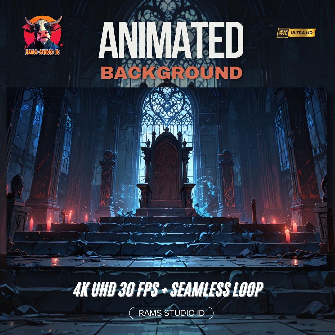 Animated Background | the Ominous Throne Room of a Dark Castle ...
