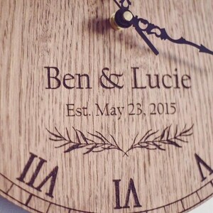 Custom Wooden Clocks,personalized Clocks,engraved Name Clocks,memorial ...