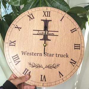 Custom Wooden Clocks,personalized Clocks,engraved Name Clocks,memorial ...