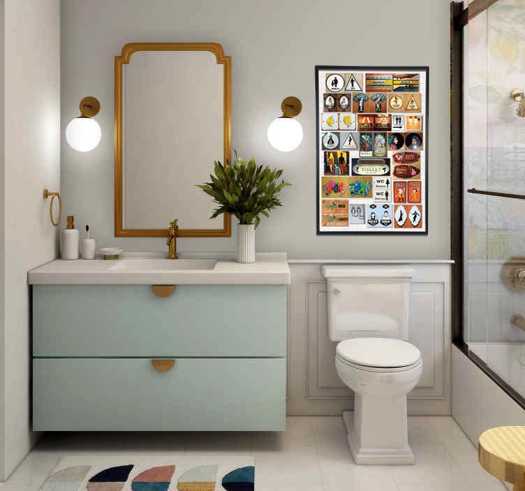 Funny Bathroom Posters, International Signs, Bathroom Decor, Poster ...