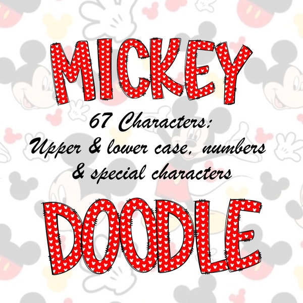Mickey Mouse Doodle Font - Etsy