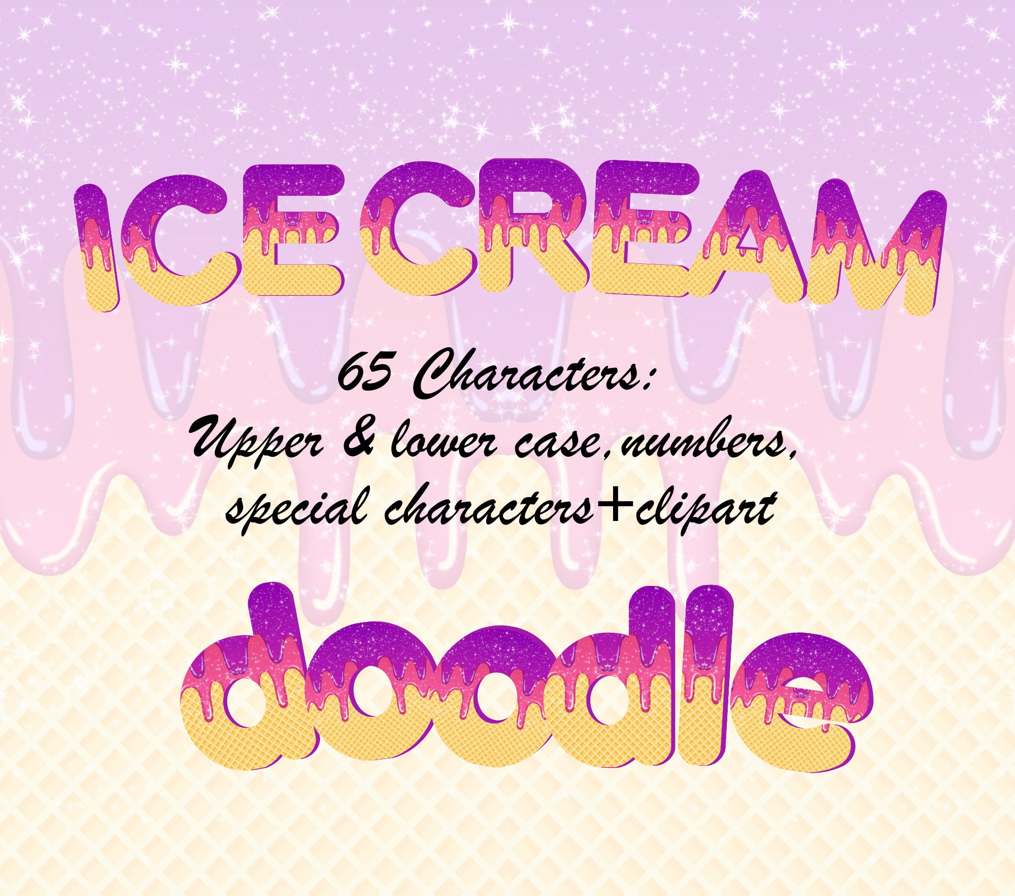 Melting Letters Ice Cream