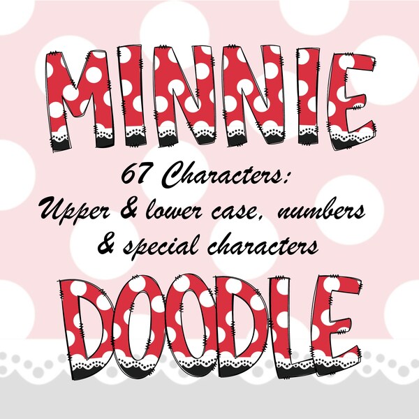Minnie Mouse Doodle Font - Etsy