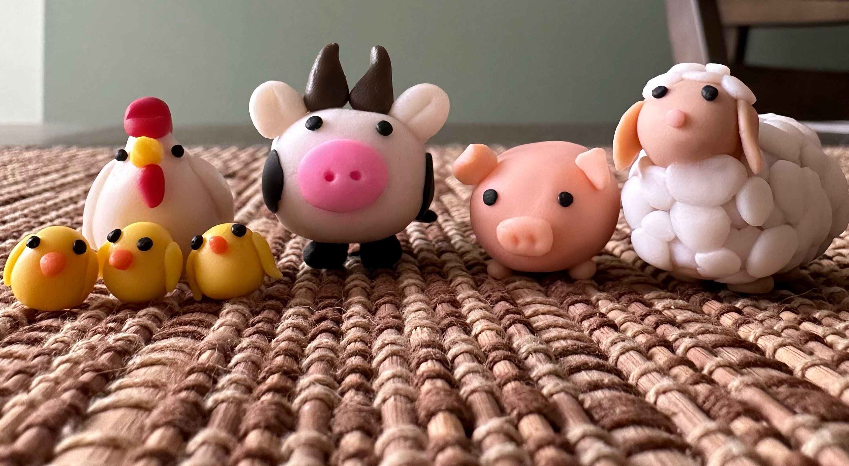 Cute Farm Animal Figurines | Handmade, Polymer Clay - Etsy