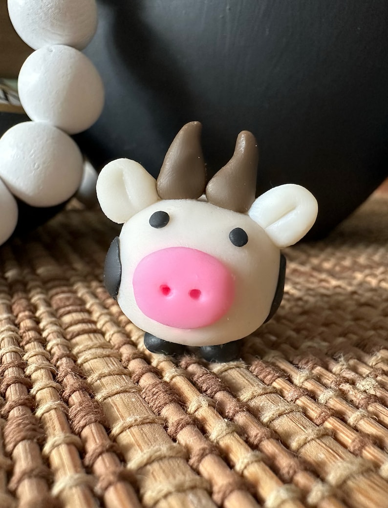 Cute Farm Animal Figurines | Handmade, Polymer Clay - Etsy