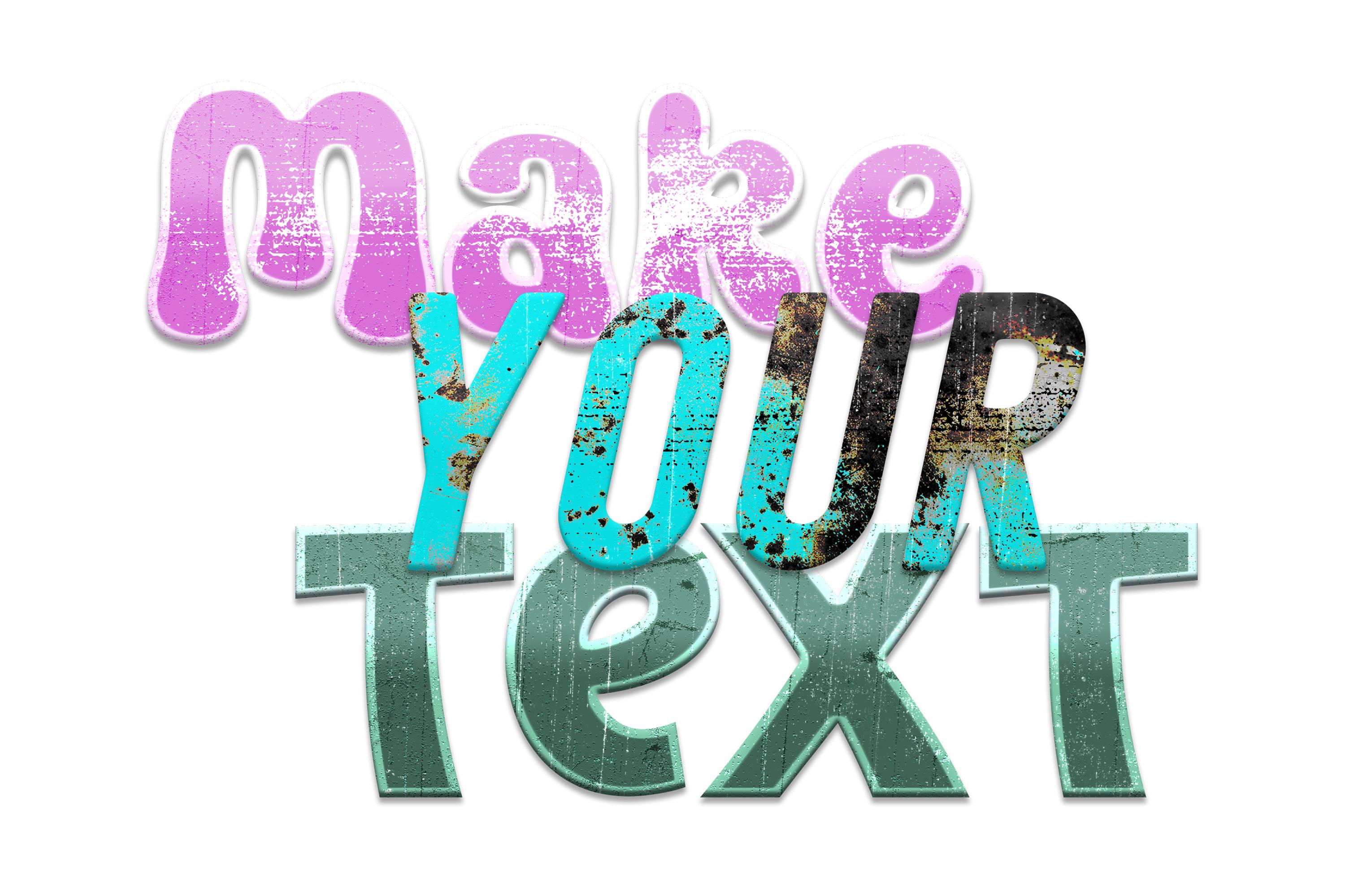 PHOTOSHOP TEXT PSD Editable Template + Layers + Smart Effects Ready to ...