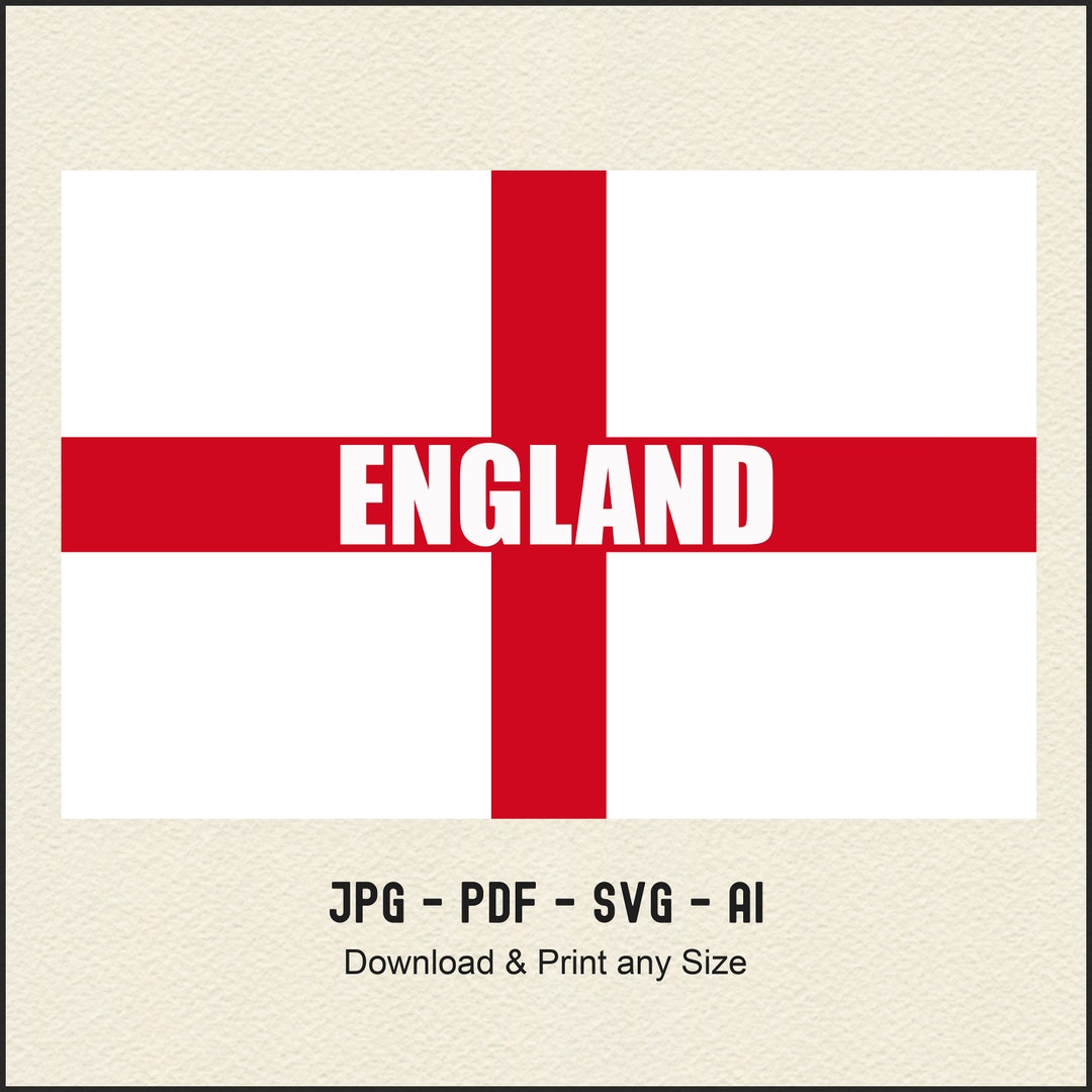 England Supporters Flag: George Cross Printable (SVG, PDF, JPG Files ...