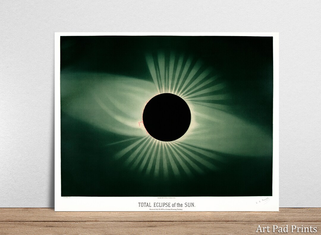 SOLAR ECLIPSE of the SUN, Printable Wall Art From the Étienne Trouvelot ...