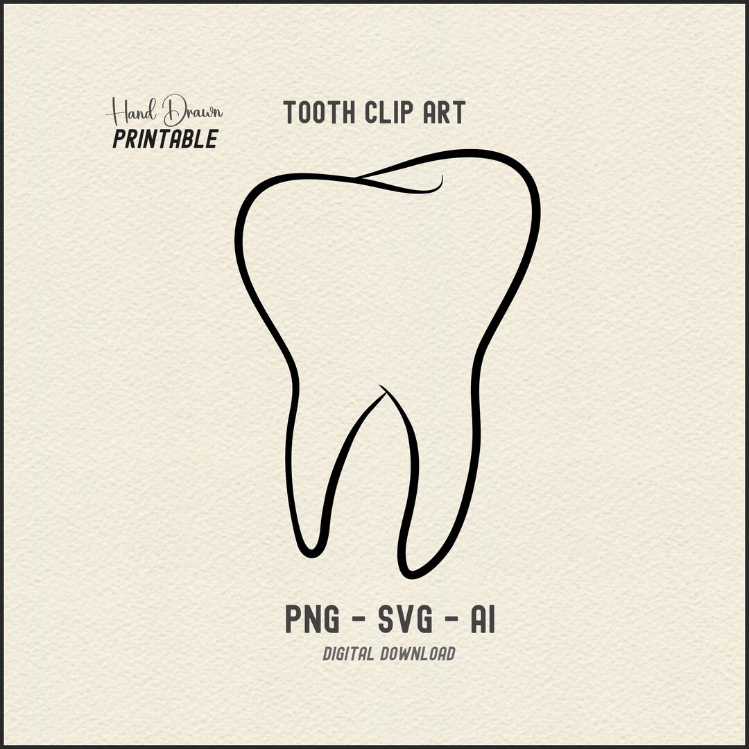 Tooth Clip Art: Molar/premolar Dentistry Vector Graphics (digital ...
