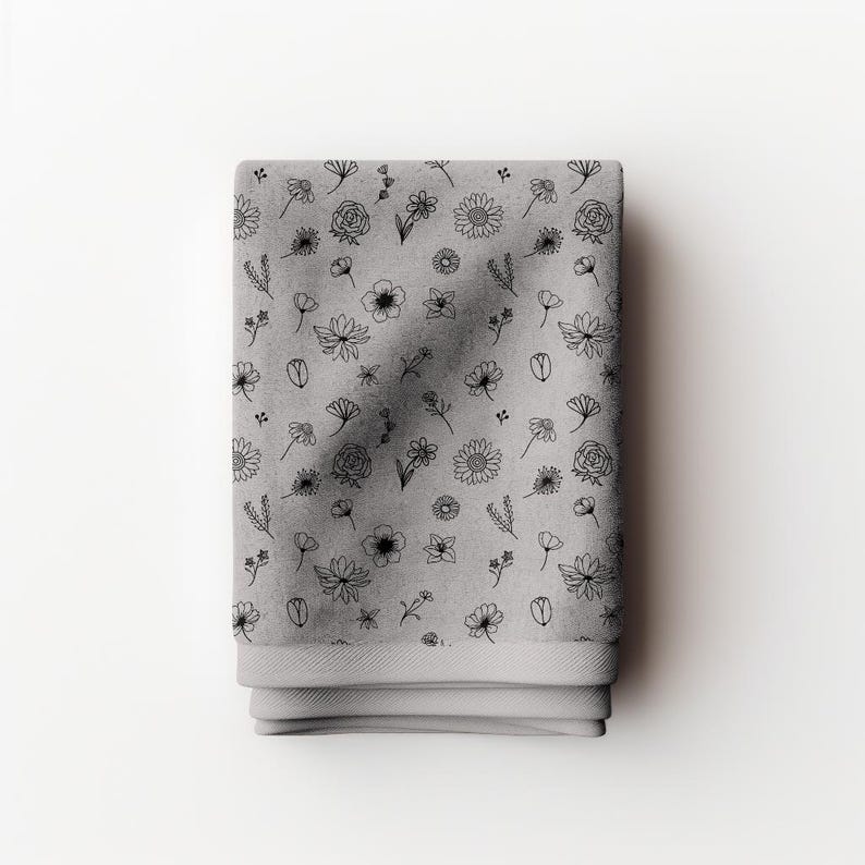 SEAMLESS Repeat FLORAL PATTERN. Printable Clip Art Flowers Pattern in ...