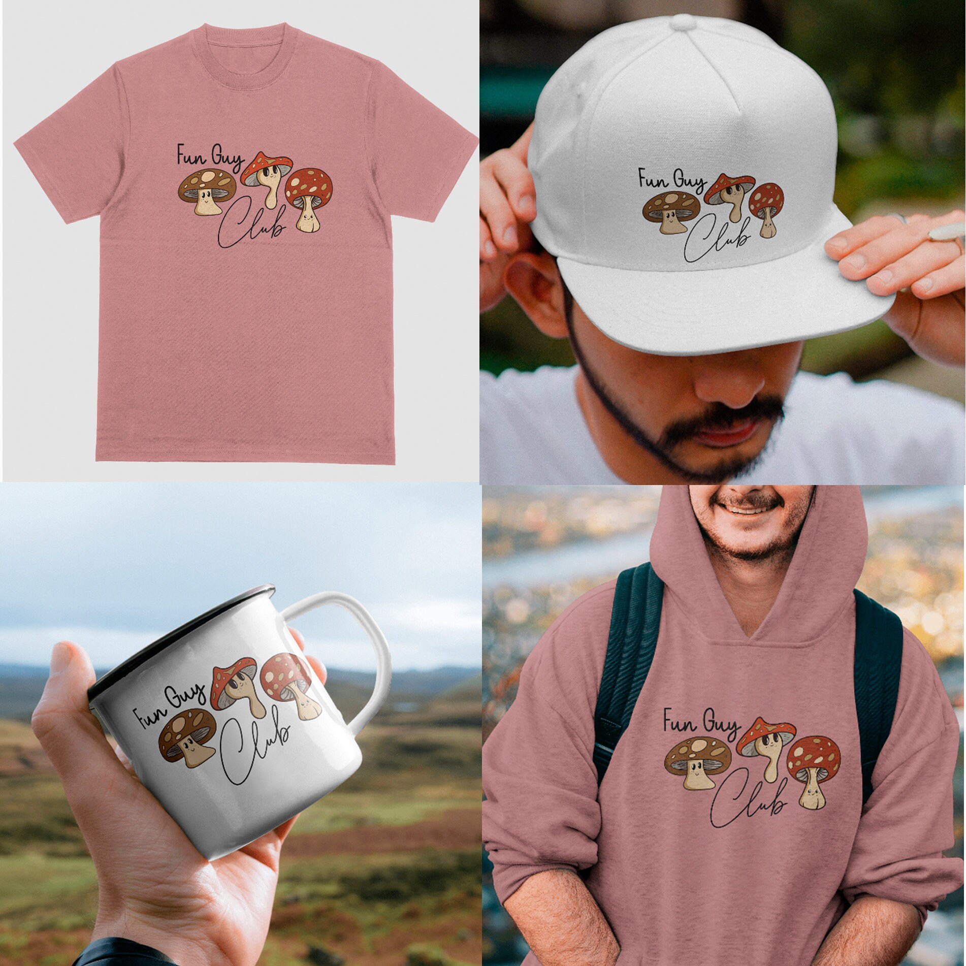 FUN GUY CLUB Printable Png, Svg, Ai + Pdf. Print Onto Tshirts, Mugs ...