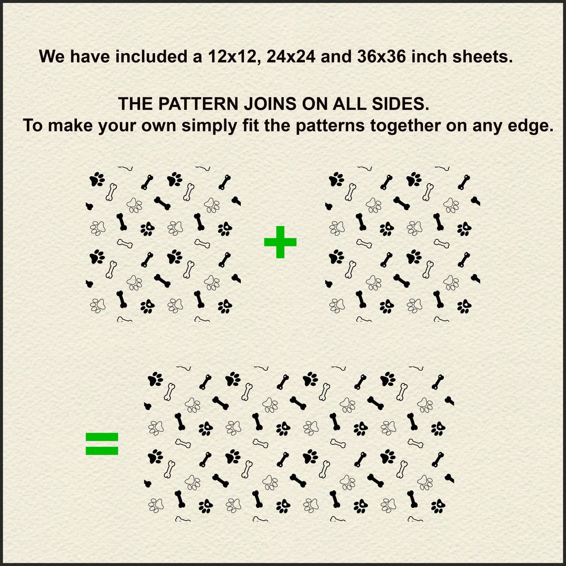 Dog Bones Paw Prints Seamless Pattern (digital Download) - Etsy