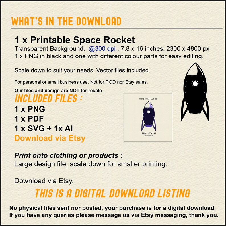 SPACE ROCKET SVG, Clip Art, Png + Pdf Printables, Ai + Svg Vectors. Png ...