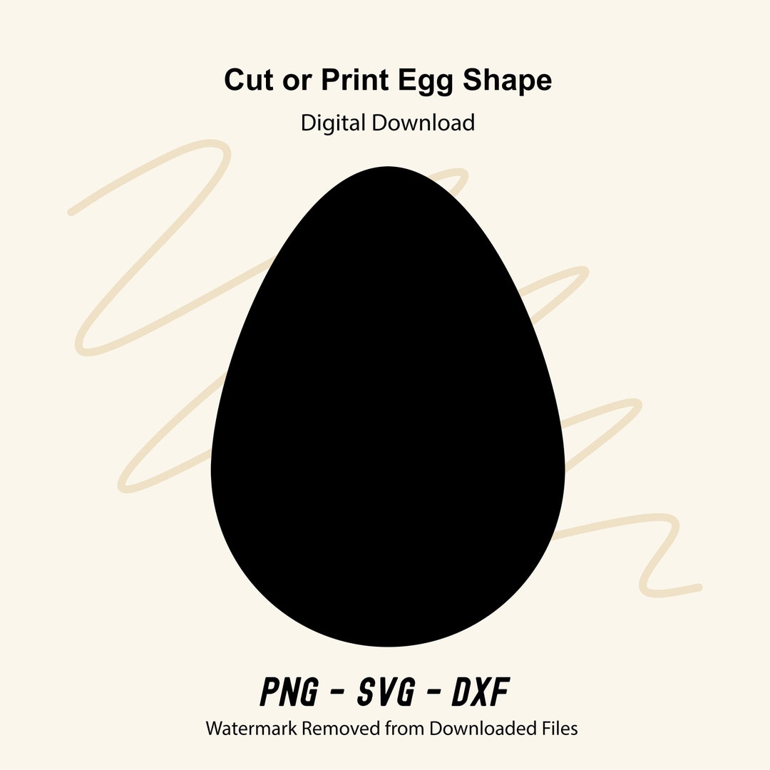 EGG SHAPE LASER Cutting Template Svg, Dxf, Png. Easter Egg Silhouette ...