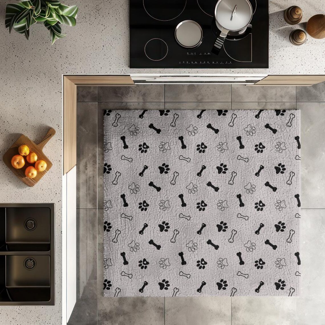 Dog Bones Paw Prints Seamless Pattern (digital Download) - Etsy
