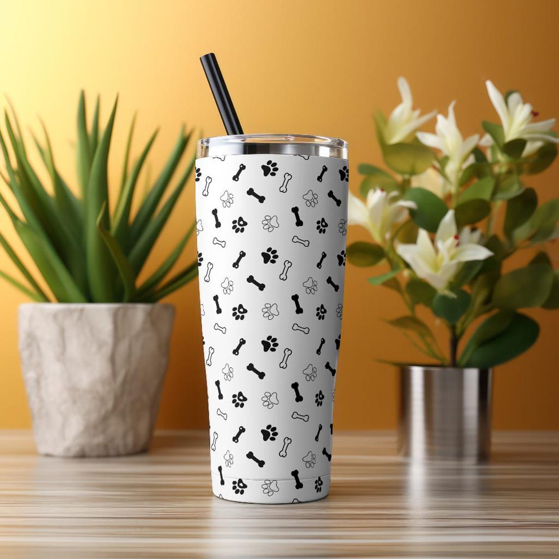 Dog Bones Paw Prints Seamless Pattern (digital Download) - Etsy