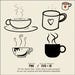 COFFEE TEA CHOCOLATE Clip Art Mugs Cups and Saucers Hot Beverage ...