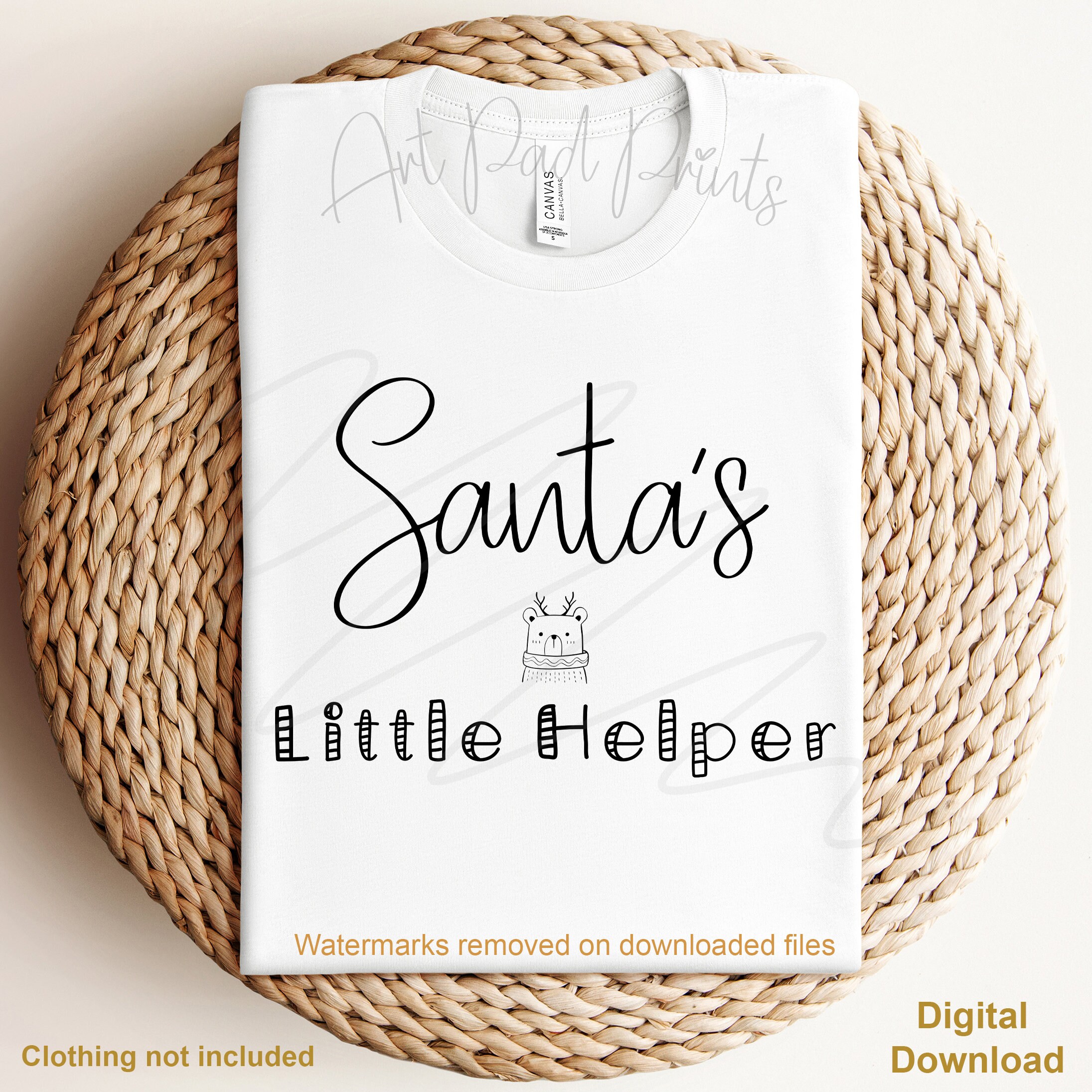 SANTAS LITTLE HELPER Christmas Printable Svg, Png, Pdf, Jpg for ...