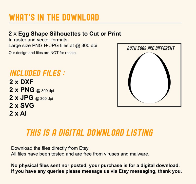 EGG SHAPE LASER Cutting Templates X 2 - Svg, Dxf, Png, Jpg, Ai Files ...