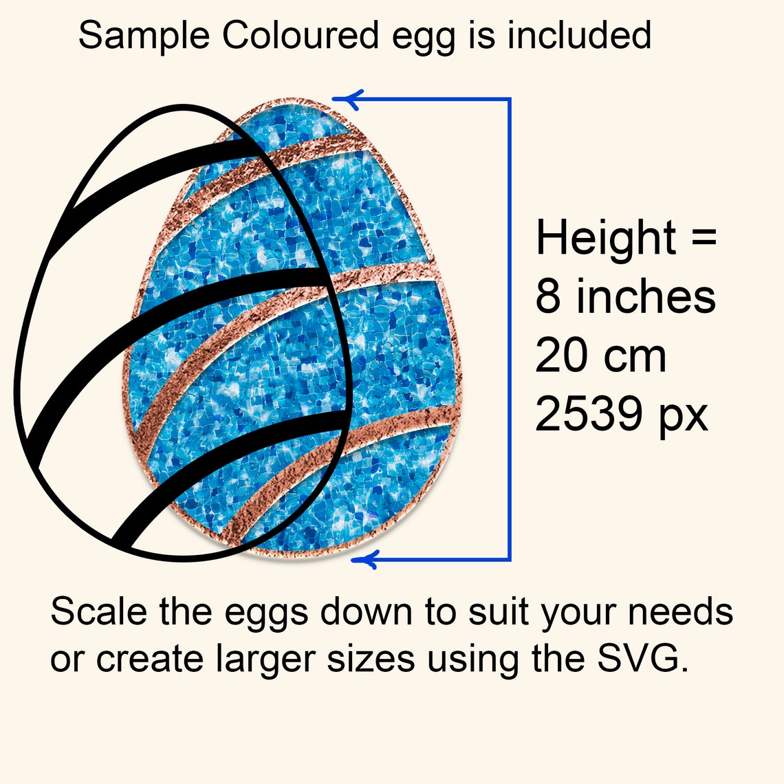 EASTER EGG PRINTABLE Templates X 6 Png + Svg. Easter Egg Silhouette ...