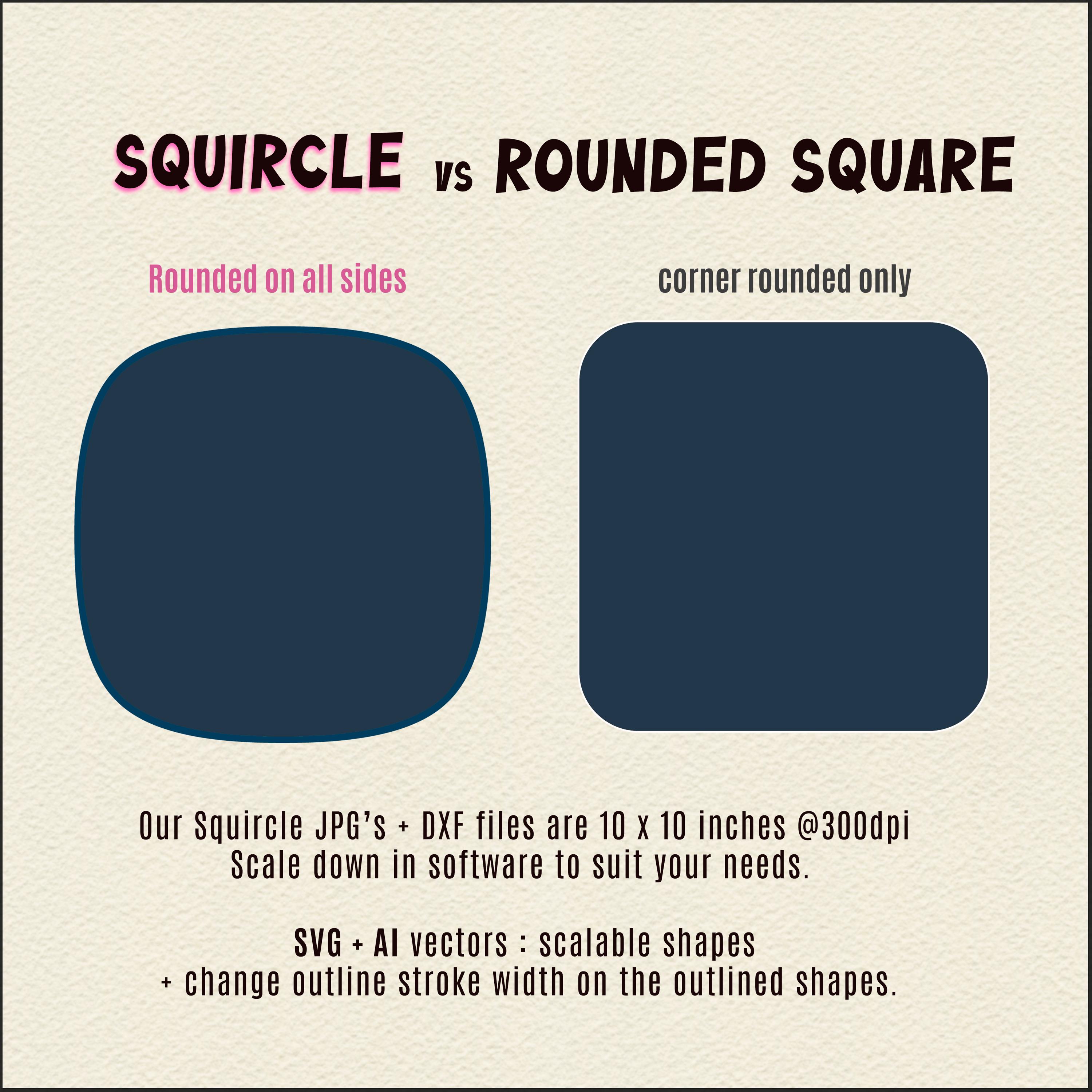 Rounded Square Laser Cut Files: Squircle SVG, DXF, AI (digital Download ...