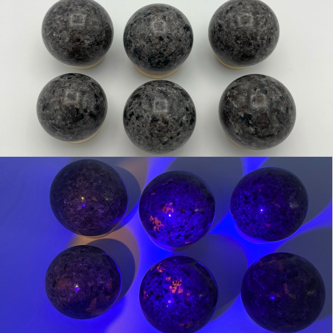 Yooperlite Spheres UV Reactive Yooperlite Sphere - Etsy