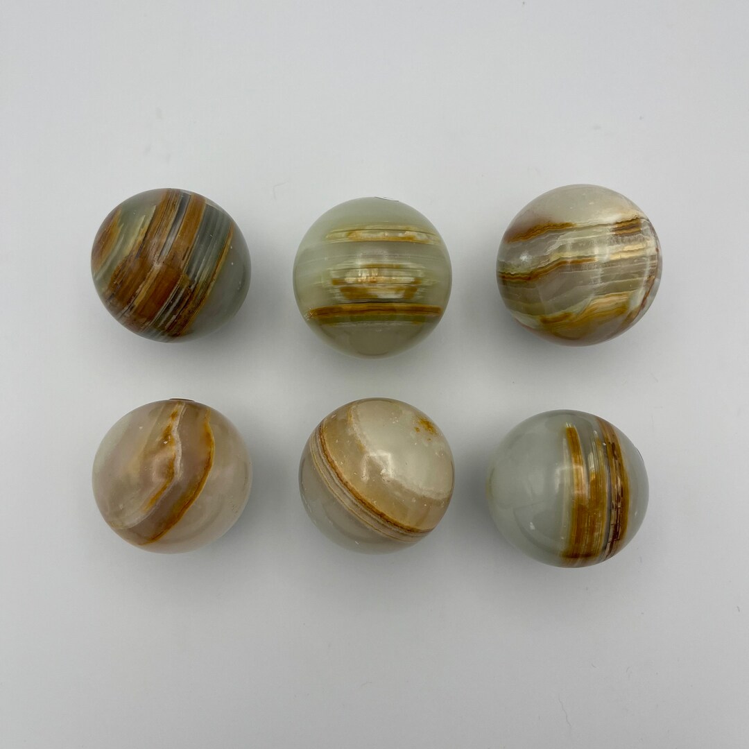 Banded Onyx Sphere - Green Onyx - Green Banded Onyx Sphere - - Etsy