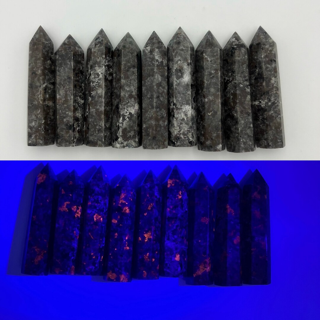Yooperlite Tower - Yooperlite Crystal Tower - UV Reactive Crystal - Etsy
