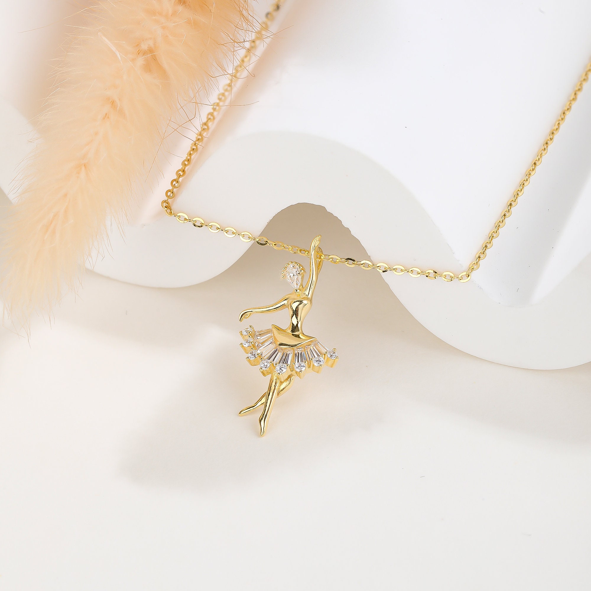 Ballet Dance Girl Necklace, Ballerina Necklace, Ballerina Gift, Dance ...