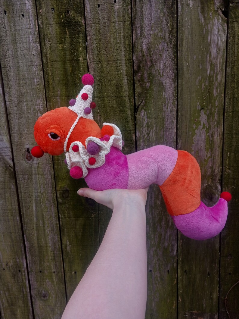 Simi the Squiggle Worm, Handmade OOAK Plush, Handsewn - Etsy