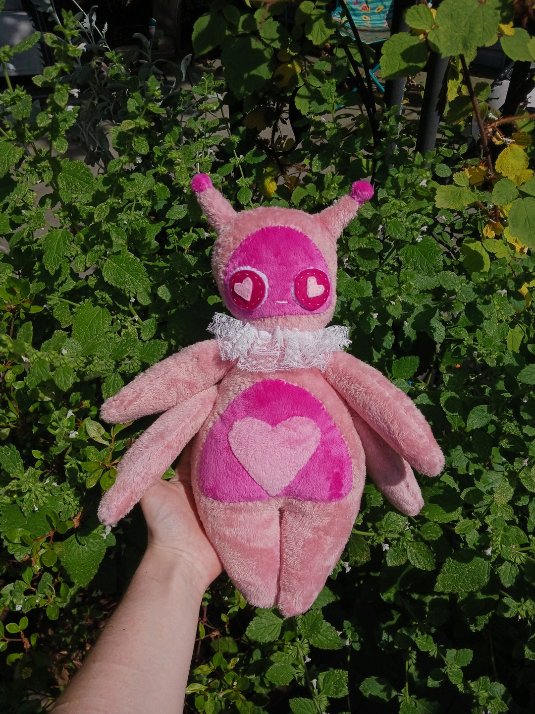 Cupid the Bug That's in Love, Unique Handmade Handsewn Plush Art Doll ...