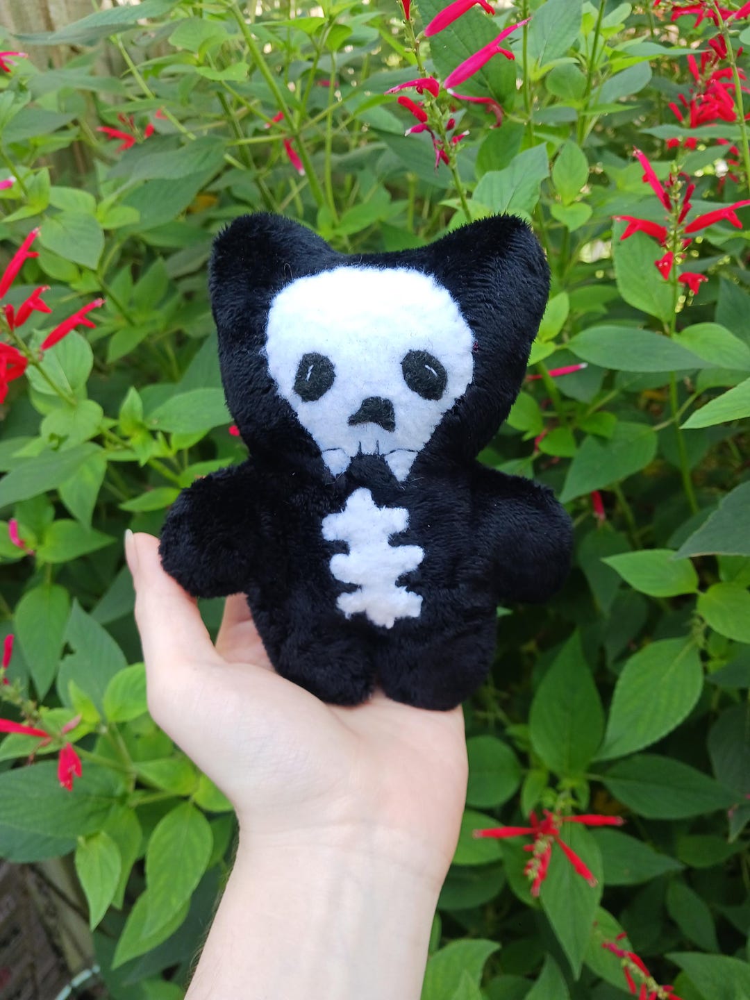 Skelly Bean Bears, Halloween Skeleton Plush Unique Handsewn Handmade ...