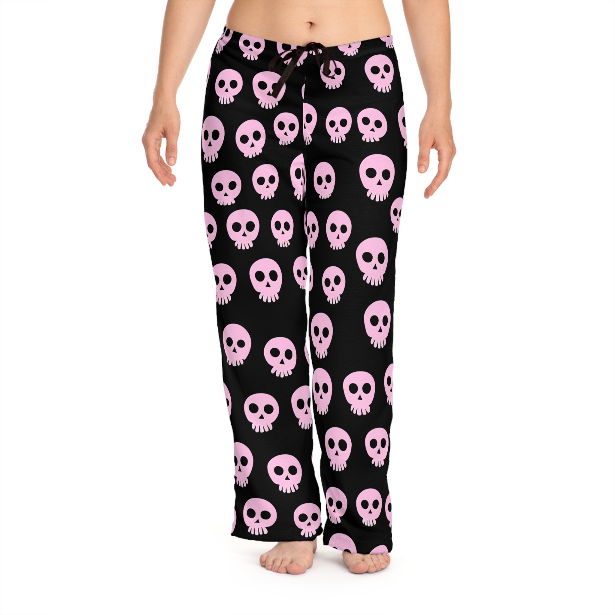 Pink Skull Pajama Pants - Etsy