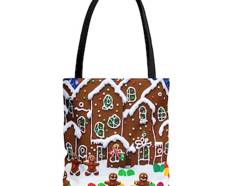 Treat Bag, Gift Bag, Party Favors, Gingerbread, Gingerbread Tote Bag ...