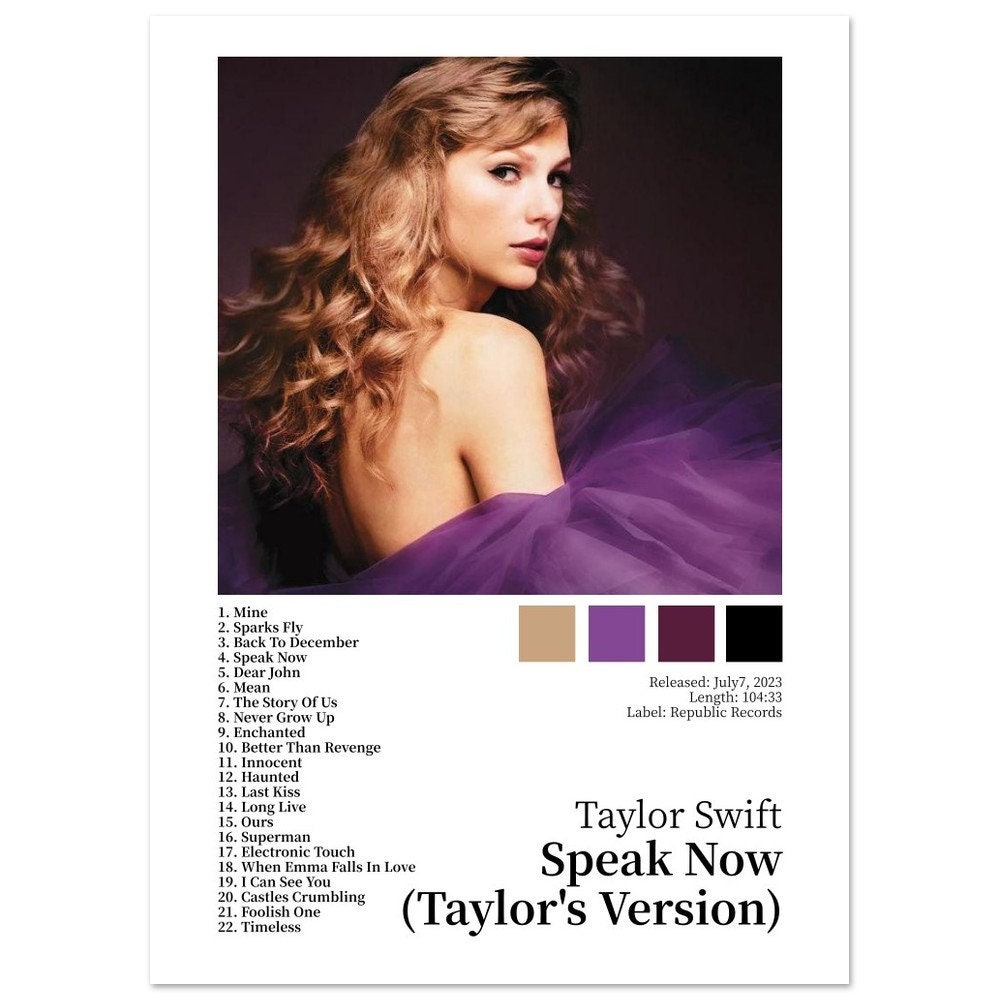 Speak Now Taylor Swift Album Cover