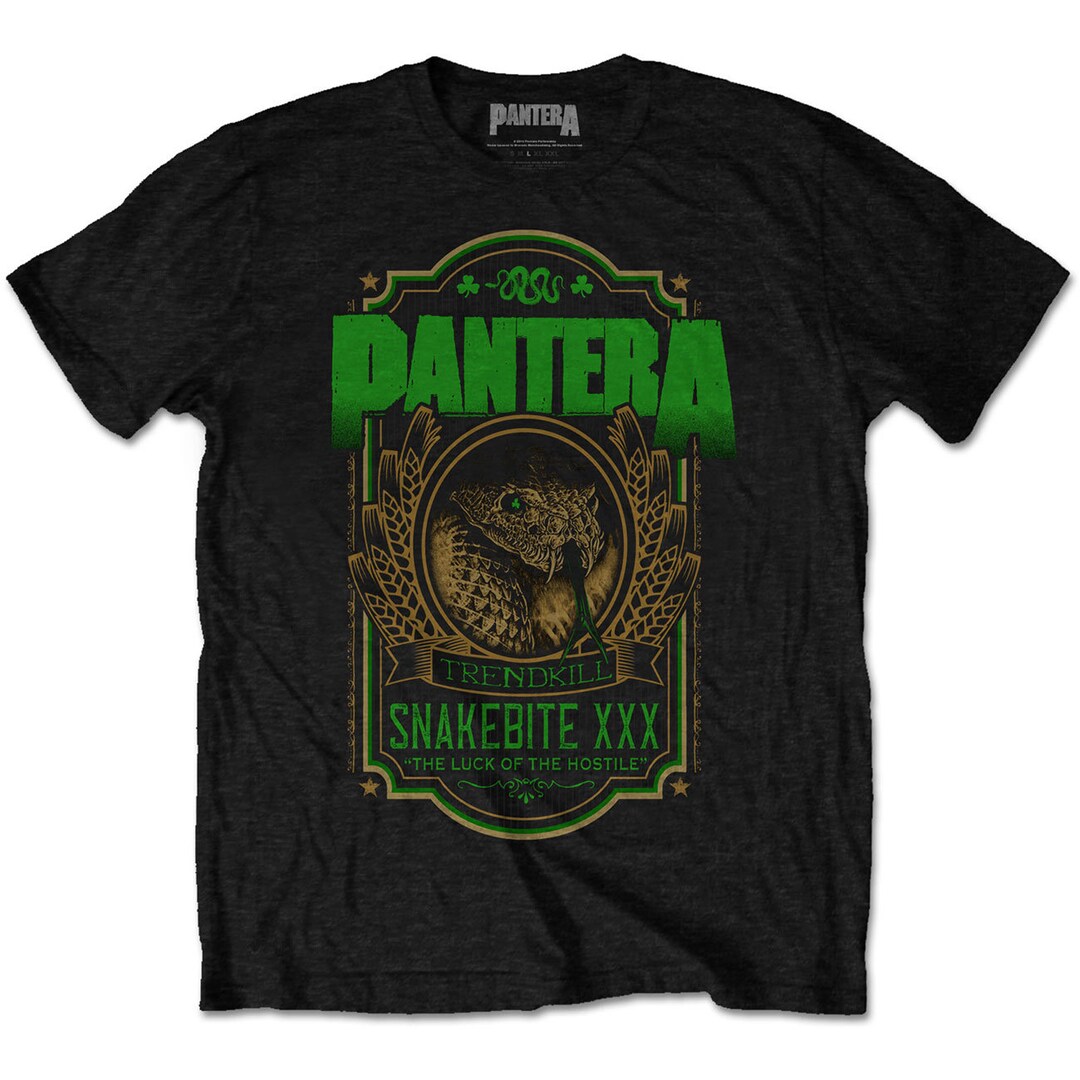 Pantera: Snakebite Label Black T-shirt (officially Licensed) - Etsy